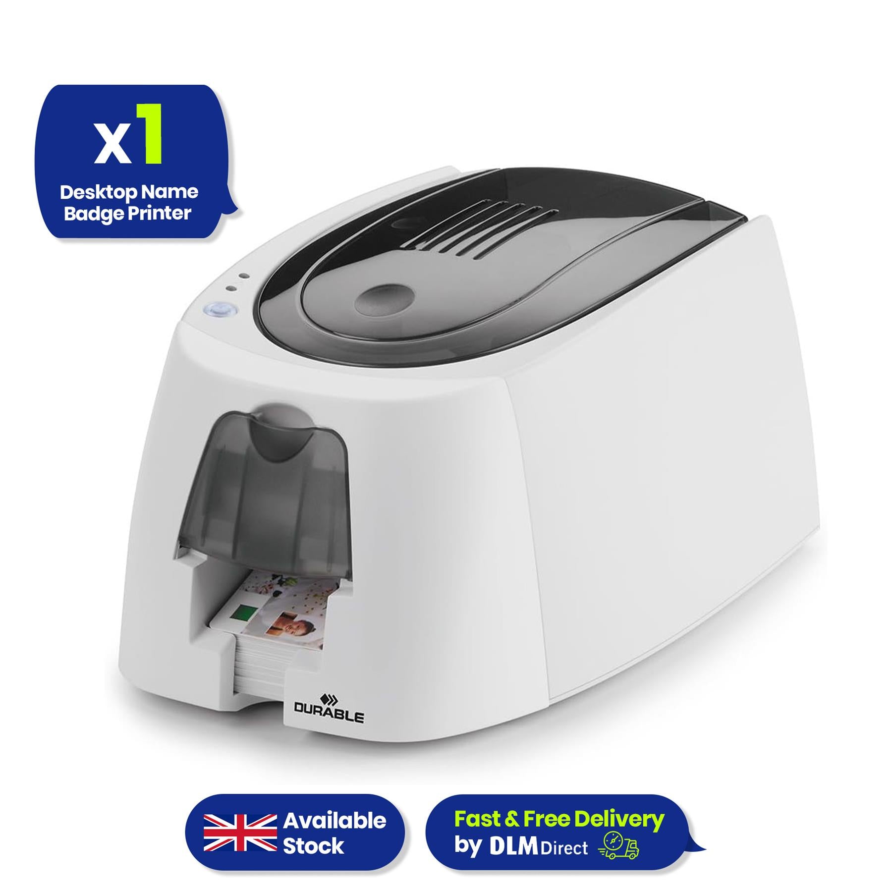 Durable DURACARD ID 300 ID Card Printer with Colour Ribbon & Blank Car ...