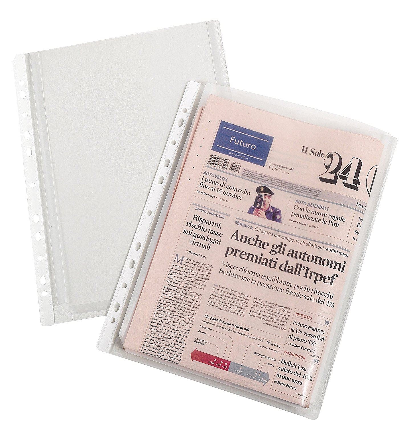Elba Expanding Pocket Extra Capacity No Flap Polypropylene A4 Clear - – DLM Direct